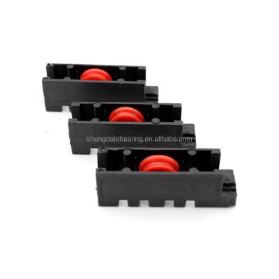 China Sliding Window Roller Nylon Pulley Wheel with Bearings and Screws for Aluminium Frame for sale