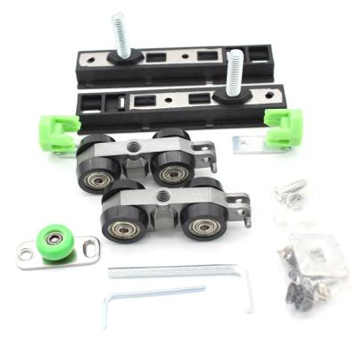 China Solid Aluminum Top Hung Sliding Frameless Glass Door Roller Wheel Soft Buffer Damper One Two Way Entry Bathroom Shower Enclosure for sale