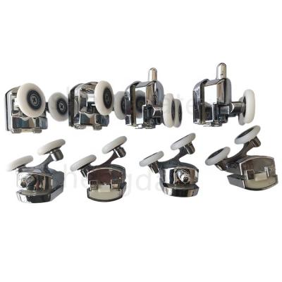 China Sliding Glass Door Parts Shower Door Rollers Double Wheels Shower Cabin Wheel Pulley for sale