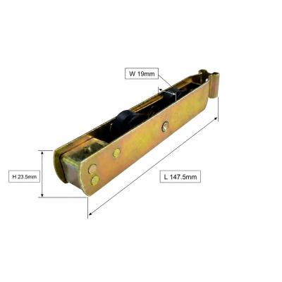 China Double Wheel  Adjustable Sliding Door Roller Zinc Plated Steel Frame Nylon Pulley Heavy Duty Durable  for UPVC Aluminum Door for sale