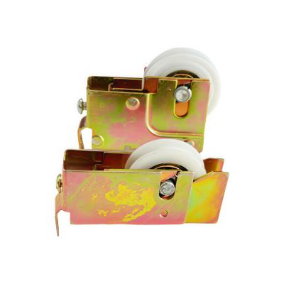 China Small Zinc Plated Window Roller Pulley Nylon U Groove Adjustable for Mini Sliding Window Sash Quiet Operation for sale