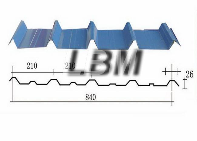 New YX25 - 210 - 840 type color steel tile roll forming machine 2018 new type roof sheet machine