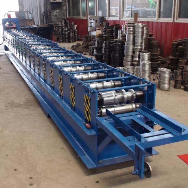 New white and blue semi circle metal gutter roll forming machine / steel rain gutter roll forming machine