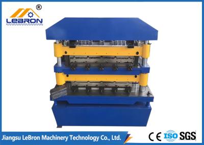 Cina New double layer roofing sheet roll forming machine 2018 new type PLC control automatic roll forming in vendita