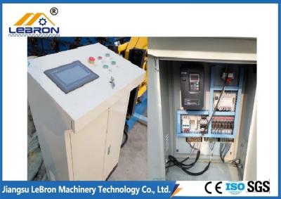 China Blue Metal Gutter Roll Forming Machine , High Speed Seamless Rain Gutter Machine for sale