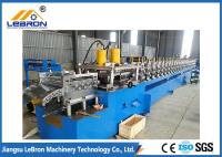 China Automatic PLC Cable Tray Roll Forming Machine 100-600mm Width Hydraulic Cut for sale