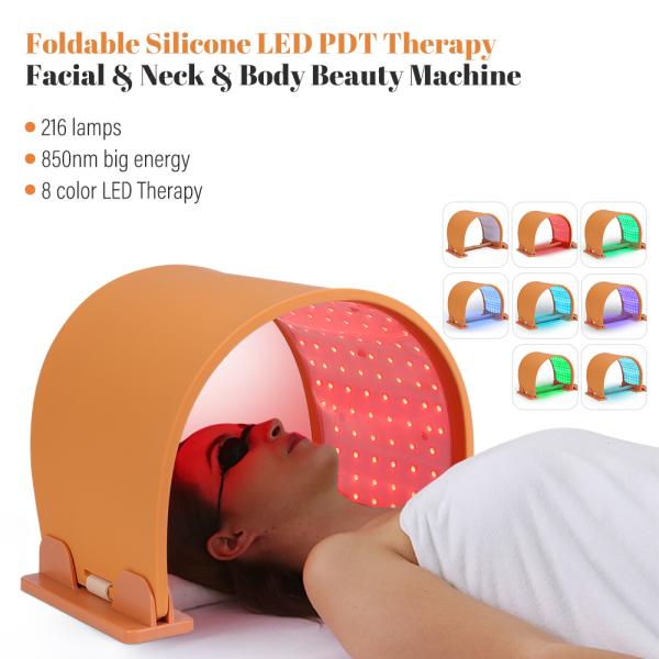 Quality Latest 216 Lamps & 8-Color Silicone LEDs-lights Therapy Facial & Neck & Body for sale