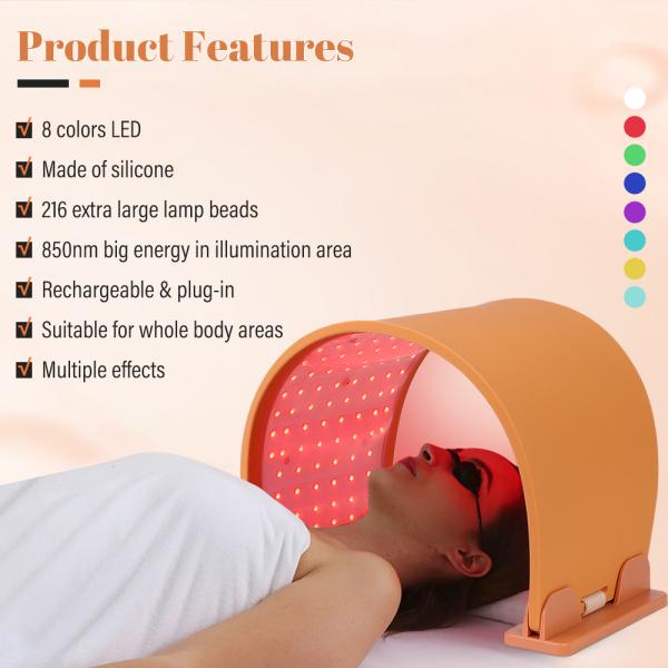 Quality Latest 216 Lamps & 8-Color Silicone LEDs-lights Therapy Facial & Neck & Body for sale