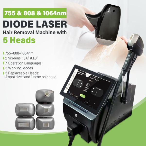 Quality Professional Quick Hair-removing 755&1064&808nm Ice Diode-lasersings Hair for sale