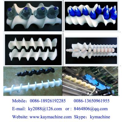 China Worm screws able to divide onto two lines or unite onto one line bottles. Food dosing screws Sorting worm screws for sale