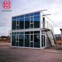 China Customized Free Style Modular Container House Temporary Large Scale Glass Curtain Dormitory for sale