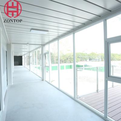 China Hogar prefabricado del envase de la casa de cristal modular prefabricada moderna de Luxry de la fábrica de Zontop en venta