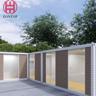 China Hogar prefabricado del envase de la casa de cristal modular prefabricada moderna de Luxry de la fábrica de Zontop en venta