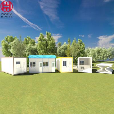 China Gemakkelijke Zontop assembleert uiterst kleine klaar moderne geprefabriceerde toevlucht het vouwen van uitzetbaar vouwbaar modulair container prefabhuis Te koop