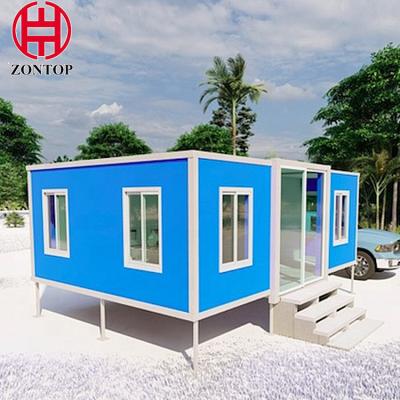 China Gemakkelijke Zontop assembleert uiterst kleine klaar moderne geprefabriceerde toevlucht het vouwen van uitzetbaar vouwbaar modulair container prefabhuis Te koop