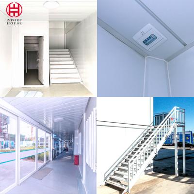 China Snelle Ontwerp van het Zontop bouwt het Vlakke Pak Moderne Toevlucht 20ft van het Luxeglas de Prefab Geprefabriceerde Huizen van het Container Modulaire Staal Te koop