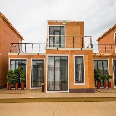 中国 ゾントップの設計贅沢な2階建ての取り外し可能な貯蔵ガラス2部屋のモジュラー プレハブの家のボルト容器の家 販売のため