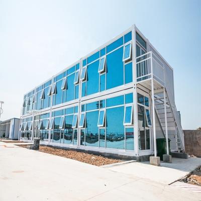 中国 容易なゾントップの建物はコンクリート40ftのガラス容器の家がモジュラー家を組立て式に作った現代家2の物語を組み立てる 販売のため