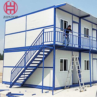 China Zontop Modern Design Detachable Portable Storage Movable Living Dormitory Office Building Prefab Bolt Container House for sale
