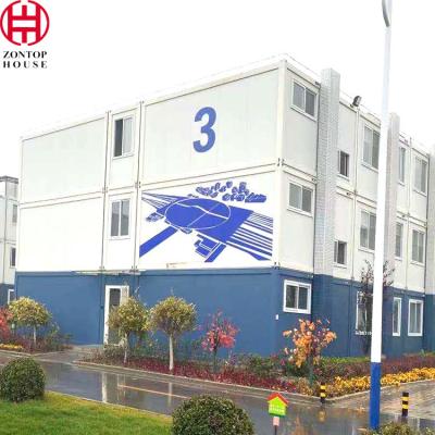 China Zontop duas casas concretas rápidas modernas do recipiente do parafuso da casa pré-fabricada das casas da prova do furacão da história à venda