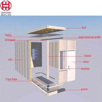 Cina Il flat pack di Zontop Cina ha costruito la Camera prefabbricata domestica modulare di spedizione del contenitore della costruzione prefabbricata di stoccaggio 2 in vendita