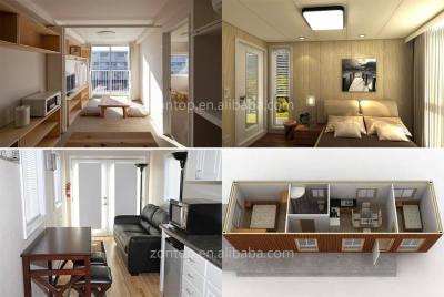 China Zontop Moderne Vlakke Pak Draagbare het Leven 40ft Prefabhuizen 3 van Luxechina Slaapkamer Geprefabriceerd Containerhuis Te koop