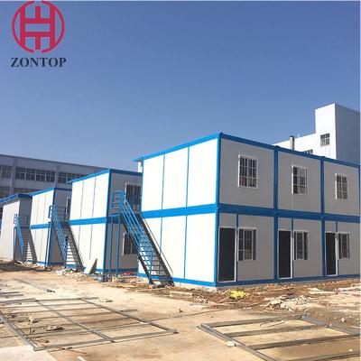 China Zontopluxe 40 van het Stapelbare Vlakke Pak volledig Geleverd Geprefabriceerde het Huisvoet Huis van de Opslag Prefabcontainer Te koop