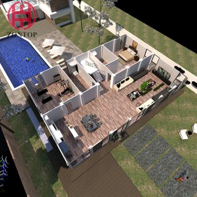 Cina Camere di lusso staccabili domestiche modulari del contenitore della Camera prefabbricata della fabbrica di Zontop Cina in vendita