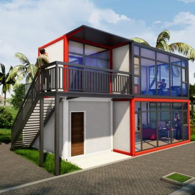 China Zontop Modern China Fast Build Durable Prefabricated Container Apartment Office Morden Luxury Prefab Container House for sale