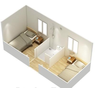 China Zontop Modern Luxury  Easy Assemble Steel Prefabricated 2 Story Frame High Quality 40ft/20ft  Modular Container House for sale