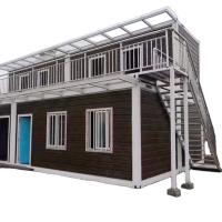 China Easy Assemble Prefab Shipping Container Homes 2 Story Frame for sale