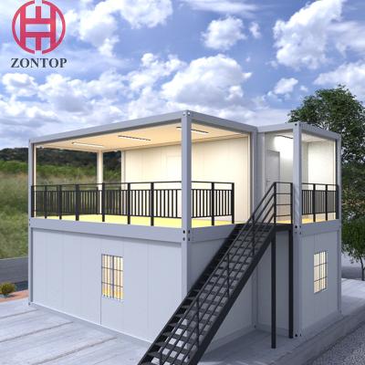 China Zontop Modern Flat Pack  Light Steel Structure Building Home Prefabricated Shed Modular Small Prefab Containers  Home for sale