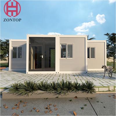 China Fáceis luxuosos modernos de Zontop montam manufaturado de aço pré-fabricado   Casa da casa do recipiente da casa pré-fabricada do armazenamento à venda