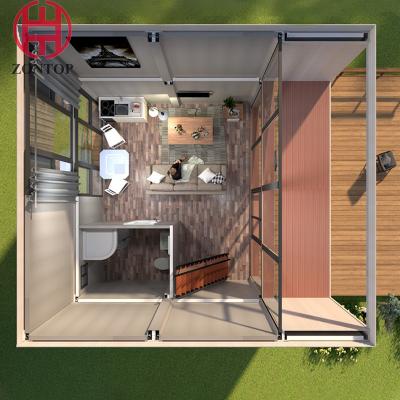 China Zontop  Modern Living Portable Prefab Houses  Modular Office  Complete Large Modular Prefab Glass House for sale