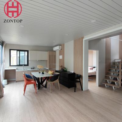 Cina Casa prefabbricata economica moderna di due piani del contenitore di Luxry di 2 Camere modulari prefabbricate della camera da letto di Zontop in vendita