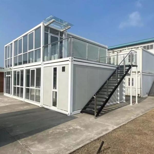 Quality Zontop Modern Cheap Light Steel Expandable Assemble Concrete Glass Home Prefab for sale