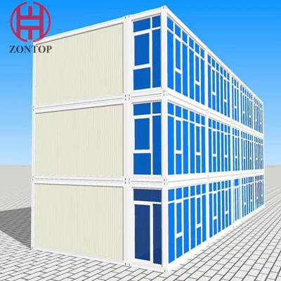 Cina La configurazione rapida Cina di lusso Storagemodern di Zontop ha prefabbricato le 2 storie temporanee casa modulare della Camera del contenitore da 20 Ft in vendita