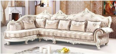 China European style Sofa Set Living Room Furniture Sofa Sleeper  Fabric With Wood Legs Sofa Bed Home Furniture Room for sale
