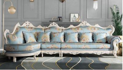 China European style Sofa Set Living Room Furniture Sofa Sleeper  Fabric With Wood Legs Sofa Bed Home Furniture Room for sale