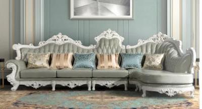 China European style Sofa Set Living Room Furniture Sofa Sleeper  Fabric With Wood Legs Sofa Bed Home Furniture Room for sale