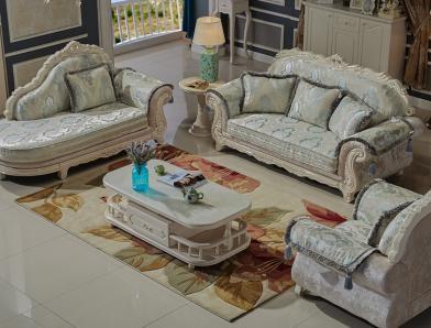China European style Sofa Set Living Room Furniture Sofa Sleeper  Fabric With Wood Legs Sofa Bed Home Furniture Room for sale