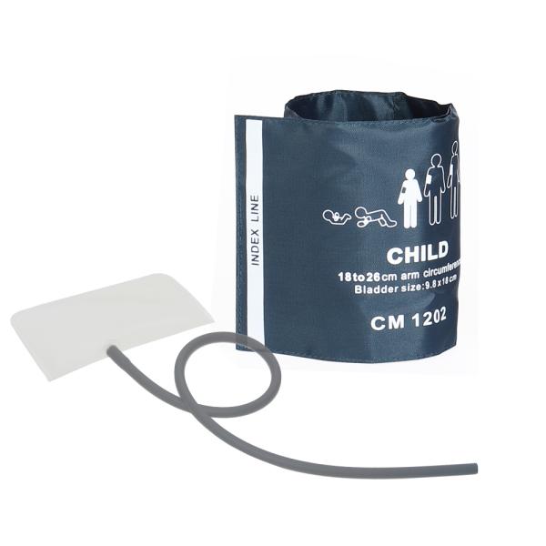 Quality Durable Nylon Child NIBP Cuff Reusable 18-26cm Single Tube Latex Free Pediatric for sale