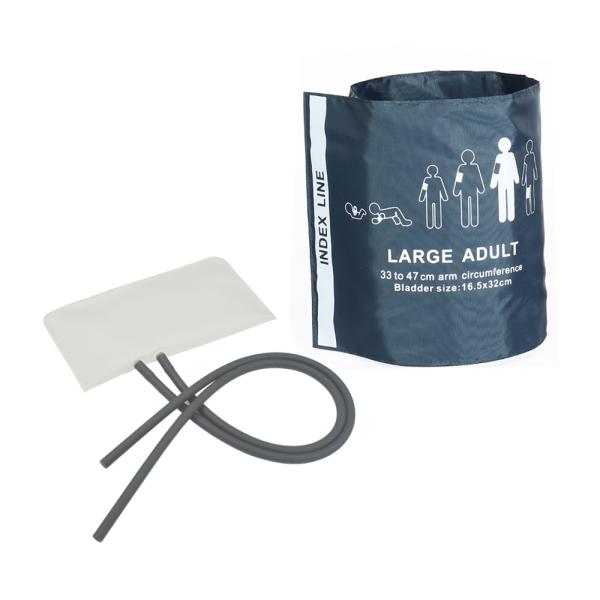 Quality XL NIBP Cuff Reusable Latex Free Heavy Duty Nylon 33-47cm Dual Tube Bariatric for sale