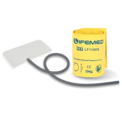 China 6 - 11CM Single Tube Neonate BP Cuff Yellow PU Leather Reusable Neonatal BP Cuff for sale