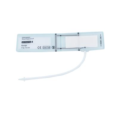 China Non Sterile Single Use Blood Pressure Cuff Disposable Neonate 7-13CM Size 4 for sale
