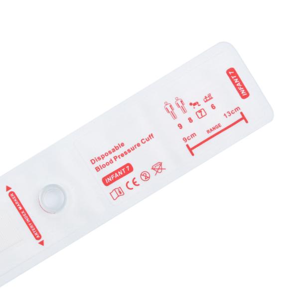 Quality Infant Disposable NIBP Cuff 9 - 13CM Size 7 Cross Contamination Prevention for sale