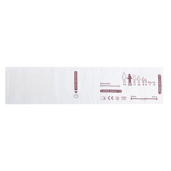 Quality Medical Large Adult Disposable NIBP Cuff 32 - 43CM Size 12 Without Bladder for sale