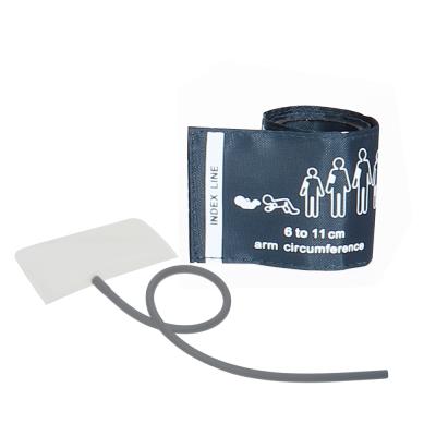 China Green Polyester Neonate BP Cuff 6 - 11CM Reusable Neonatal Blood Pressure Cuff for sale