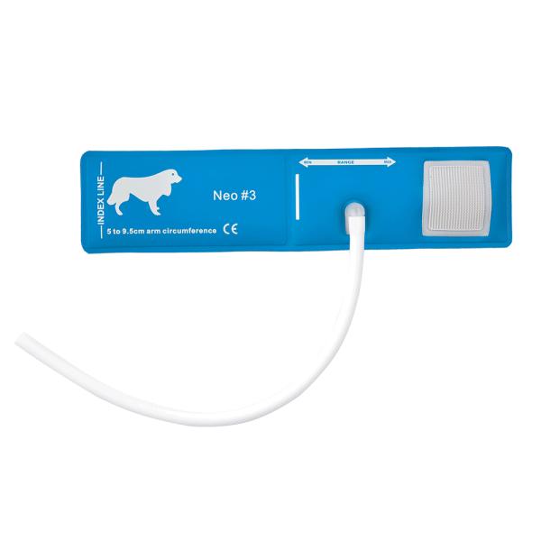 Quality Soft Material Veterinary Blood Pressure Cuff Reusable 5-9.5CM Size 3 Single Tube for sale