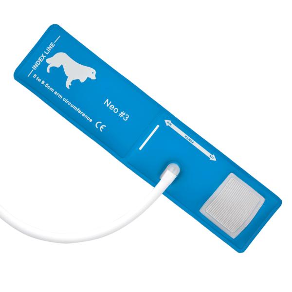 Quality Soft Material Veterinary Blood Pressure Cuff Reusable 5-9.5CM Size 3 Single Tube for sale